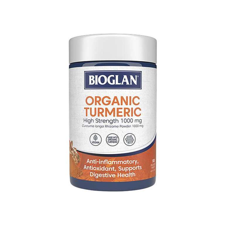 Bioglan Superfoods Organic Turmeric 1000mg 100 Tablets - Ausbdmart