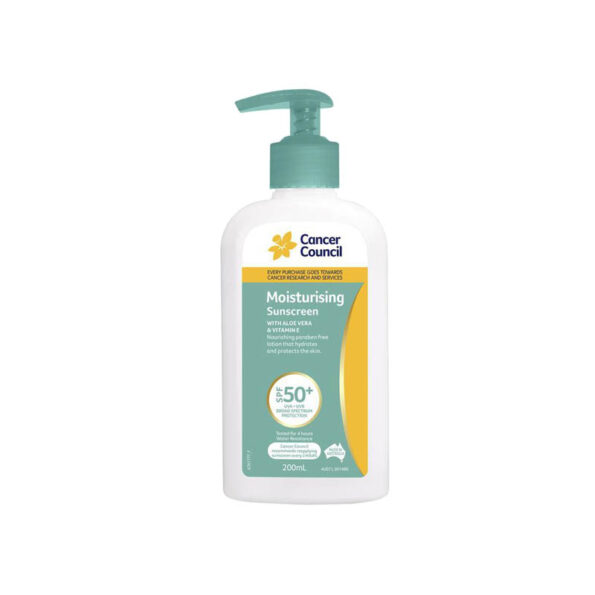Cancer Council SPF 50+ Moisturising 200ml Pump - Ausbdmart
